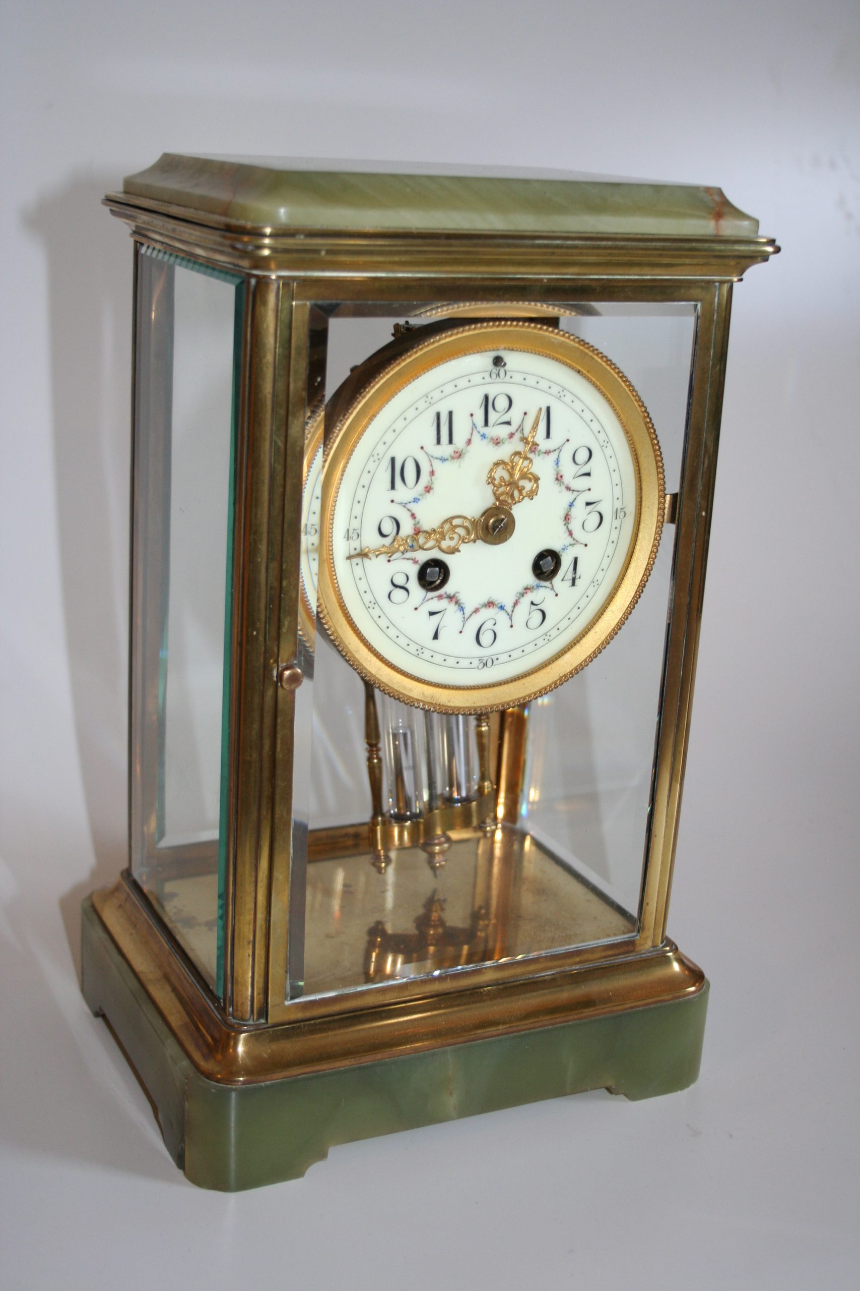 448: French Onyx Crystal Regulator – Hills Antique Clocks
