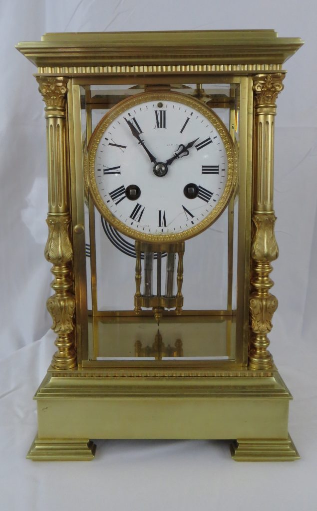 576: Fancy French Crystal Regulator – Hills Antique Clocks