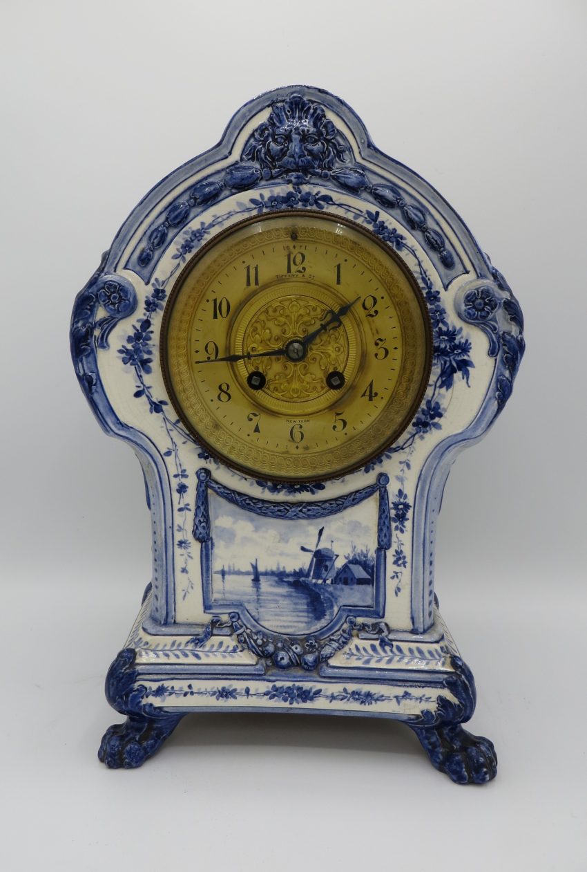 833: Delft Blue China Clock – Hills Antique Clocks