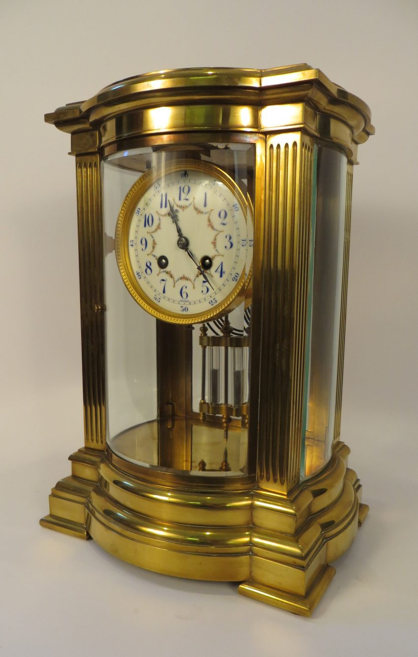 858: Large French Crystal Regulator – Hills Antique Clocks