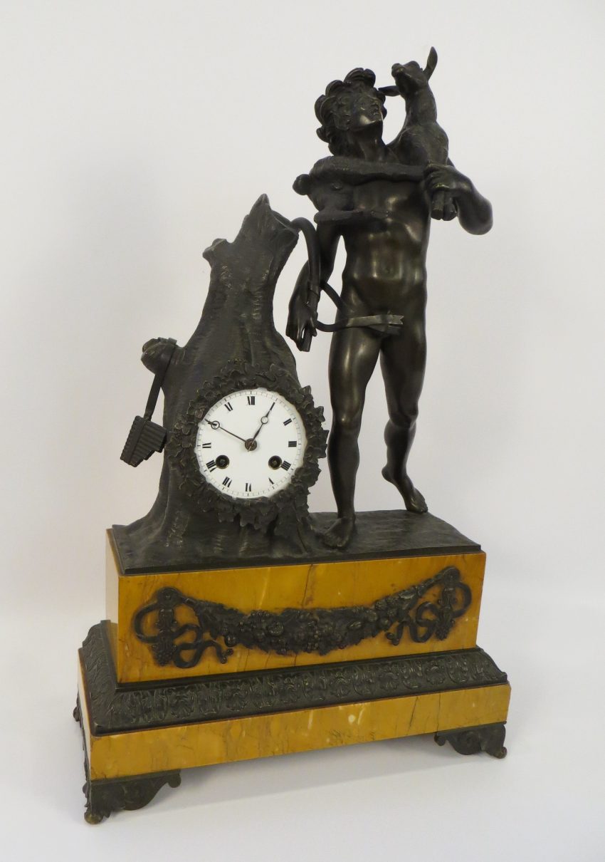 860: French Bronze and Marble Silk Thread Clock – Hills Antique Clocks